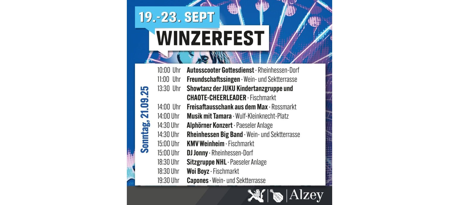 86. Alzeyer Winzerfest | Stadt Alzey